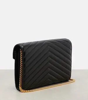 Saint Laurent Cassandre Matelassé Leather Bag - Black