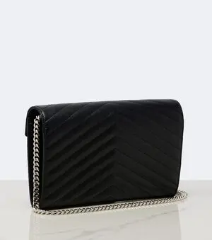 Saint Laurent Cassandre Matelassé Leather Bag - Black