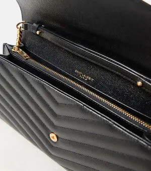 Saint Laurent Cassandre Matelassé Leather Bag - Black