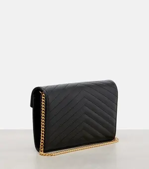 Saint Laurent Cassandre Matelassé Leather Bag - Black