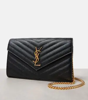 Saint Laurent Cassandre Matelassé Leather Bag - Black