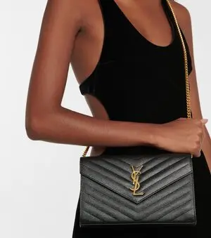 Saint Laurent Cassandre Matelassé Leather Bag - Black