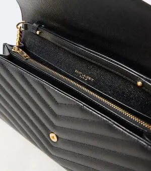 Saint Laurent Cassandre Matelassé Leather Bag - Black