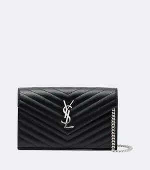Saint Laurent Cassandre Matelassé Leather Bag - Black
