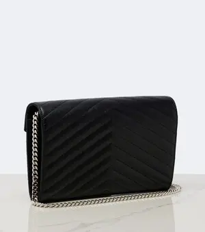 Saint Laurent Cassandre Matelassé Leather Bag - Black