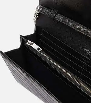 Saint Laurent Cassandre Matelassé Leather Bag - Black