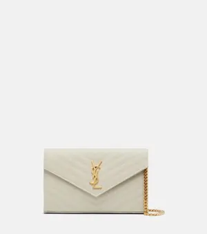 Saint Laurent Cassandre Matelassé Leather Bag - White