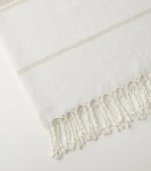 Brunello Cucinelli Striped Linen-blend Blanket