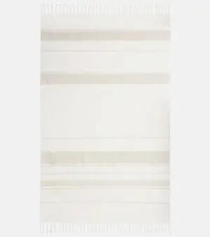 Brunello Cucinelli Striped Linen-blend Blanket
