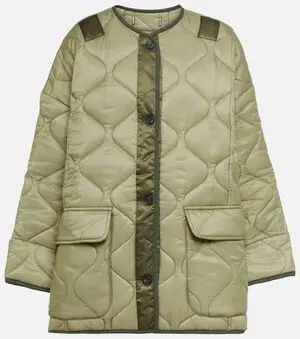 THE FRANKIE SHOP Teddy Oversized Quilted Jacket - Green