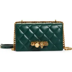 Alexander McQueen Alexander Knuckle Ring Quilted Leather Shoulder Bag