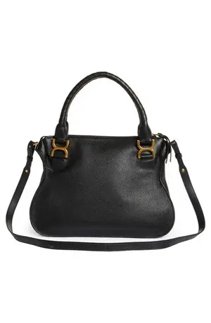 Chloé Medium Marcie Leather Satchel - Black
