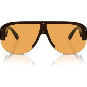 Versace 148mm Shield Sunglasses Orange