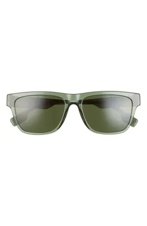 Burberry 56mm Rectangular Sunglasses Green/ Dark Green