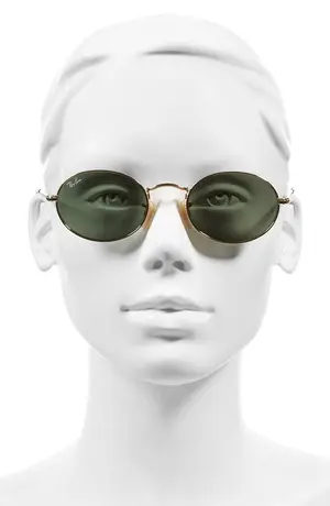 Ray-ban Oval Sunglasses - Gold/ Green
