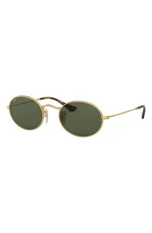 Ray-ban Oval Sunglasses - Gold/ Green