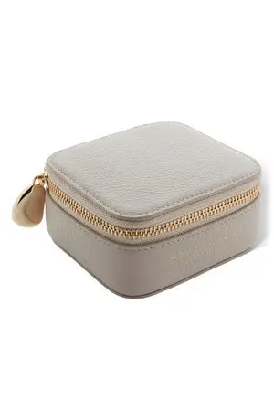 Monica Vinader Leather Jewelry Box - Pebble Grey
