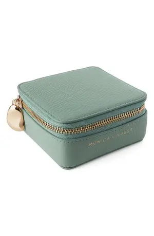 Monica Vinader Leather Jewelry Box - Sage