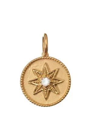 Sethi Couture Etoile Diamond Coin Pendant - Yellow
