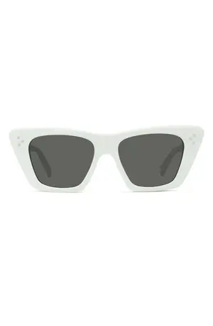 Celine 51mm Cat Eye Sunglasses - Ivory/smoke