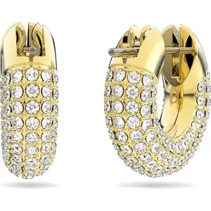 SWAROVSKI Dextera Pavé Hoop Earrings - Crystal Gold