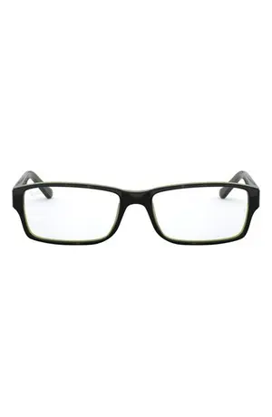Ray-ban 54mm Rectangular Blue Light Blocking Glasses - Green
