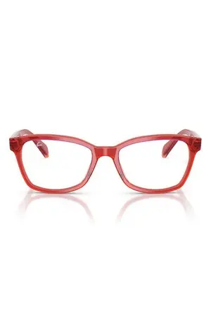 Ray-ban Ray-Ban 48mm Square Eyeglasses Red