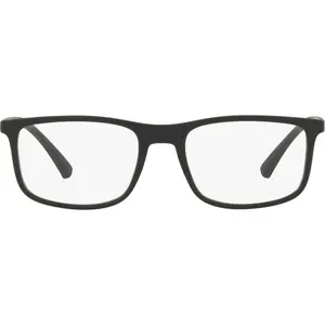 Emporio Armani Emporio Armani 55mm Rectangular Eyeglasses Black