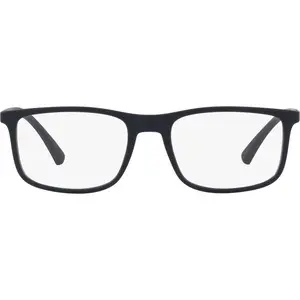 Emporio Armani Emporio Armani 55mm Rectangular Eyeglasses Blue