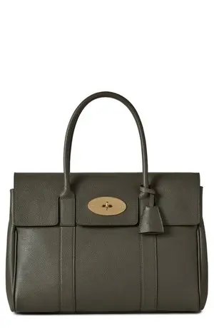 Mulberry Bayswater Grained Leather Satchel - Juniper Green