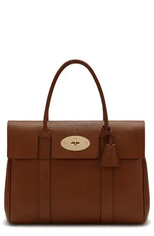 Mulberry Bayswater Grained Leather Satchel - Oak