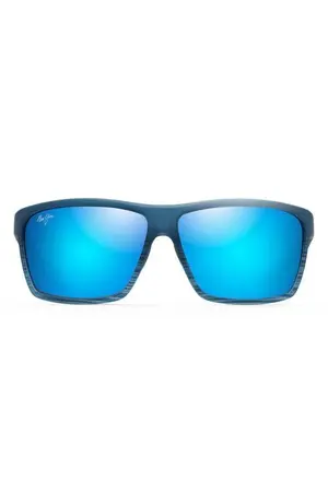 Maui Jim Alenuihaha 64mm Polarized Sunglasses - Blue Black Stripe/blue Hawaii