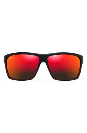 Maui Jim Alenuihaha 64mm Polarized Sunglasses - Burgundy Stripe/hawaii Lava