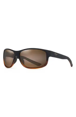 Maui Jim Kaiwi Channel Sunglasses - Stripe Dark Brown/ Bronze