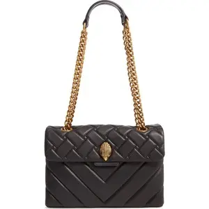 Kurt Geiger Kensington Quilted Leather Shoulder Bag - Black