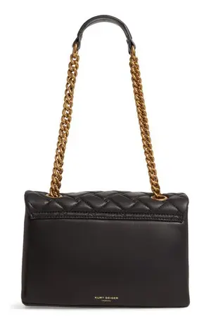 Kurt Geiger Kensington Quilted Leather Shoulder Bag - Black