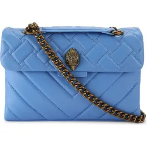 Kurt Geiger Kurt Geiger London Kensington Quilted Leather Shoulder Bag Medium Blue