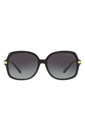 Michael Kors 57mm Gradient Round Sunglasses - Black
