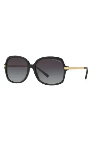 Michael Kors 57mm Gradient Round Sunglasses - Black