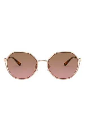 Michael Kors Michael Kors 57mm Gradient Round Sunglasses Gold Rose