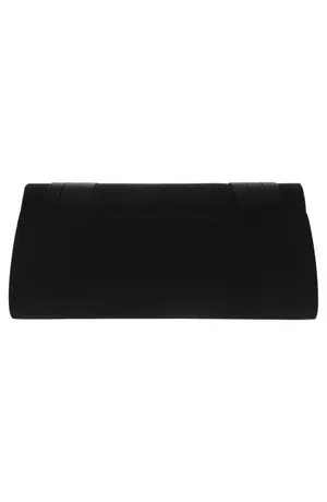 Nina Avis Pleated Classic Clutch - Black Noble Satin