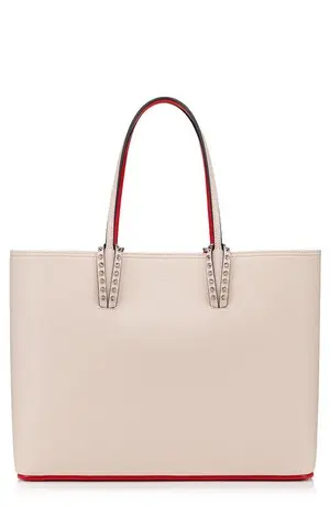 CHRISTIAN LOUBOUTIN Christian Louboutin Cabata Calfskin Leather Tote Leche/ Leche
