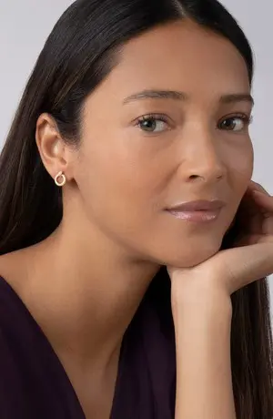 Lagos Meridian 18k Gold Circle Stud Earrings