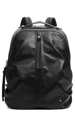 Rag & Bone Leather Commuter Backpack Black