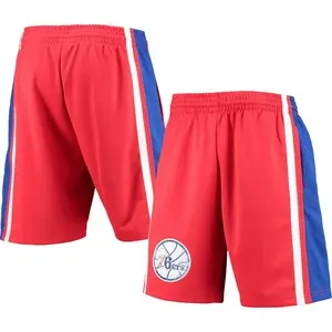 Mitchell & Ness Philadelphia 76ers Hardwood Classics 75th Anniversary Swingman Shorts - Red
