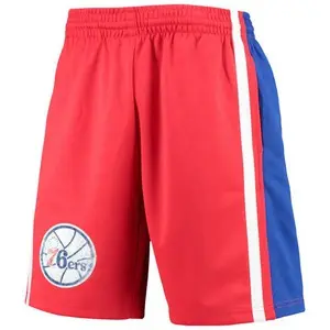 Mitchell & Ness Philadelphia 76ers Hardwood Classics 75th Anniversary Swingman Shorts - Red