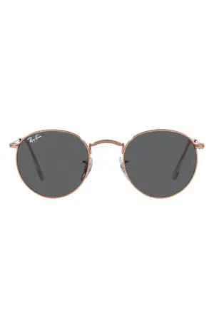 Ray-ban Ray-Ban Icons 50mm Round Sunglasses Dark Grey