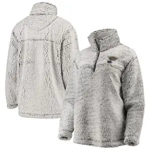 G-III 4HER BY CARL BANKS St. Louis Blues Sherpa Quarter-zip Pullover Jacket - Gray