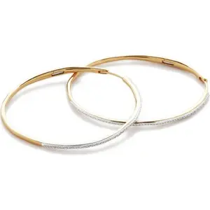 Monica Vinader Riva Cocktail Diamond Hoop Earrings - Yellow Gold