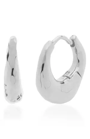 Monica Vinader Deia Huggie Hoop Earrings - Silver